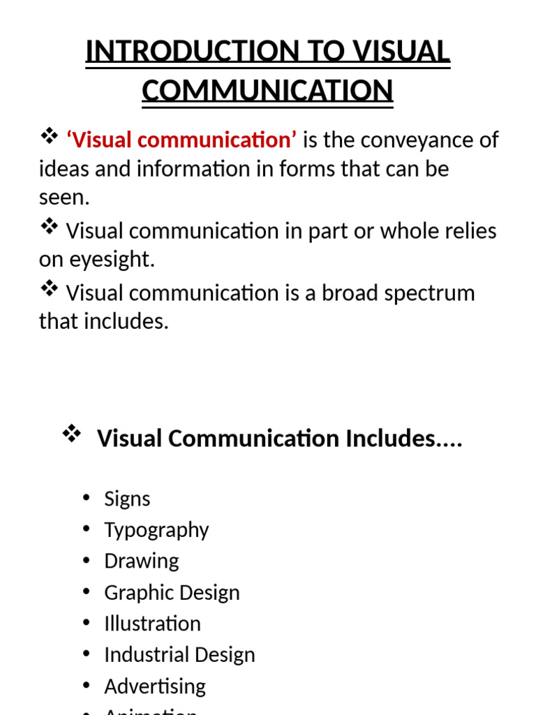 INTRODUCTION TO VISUAL COMMUNICATION | PDF