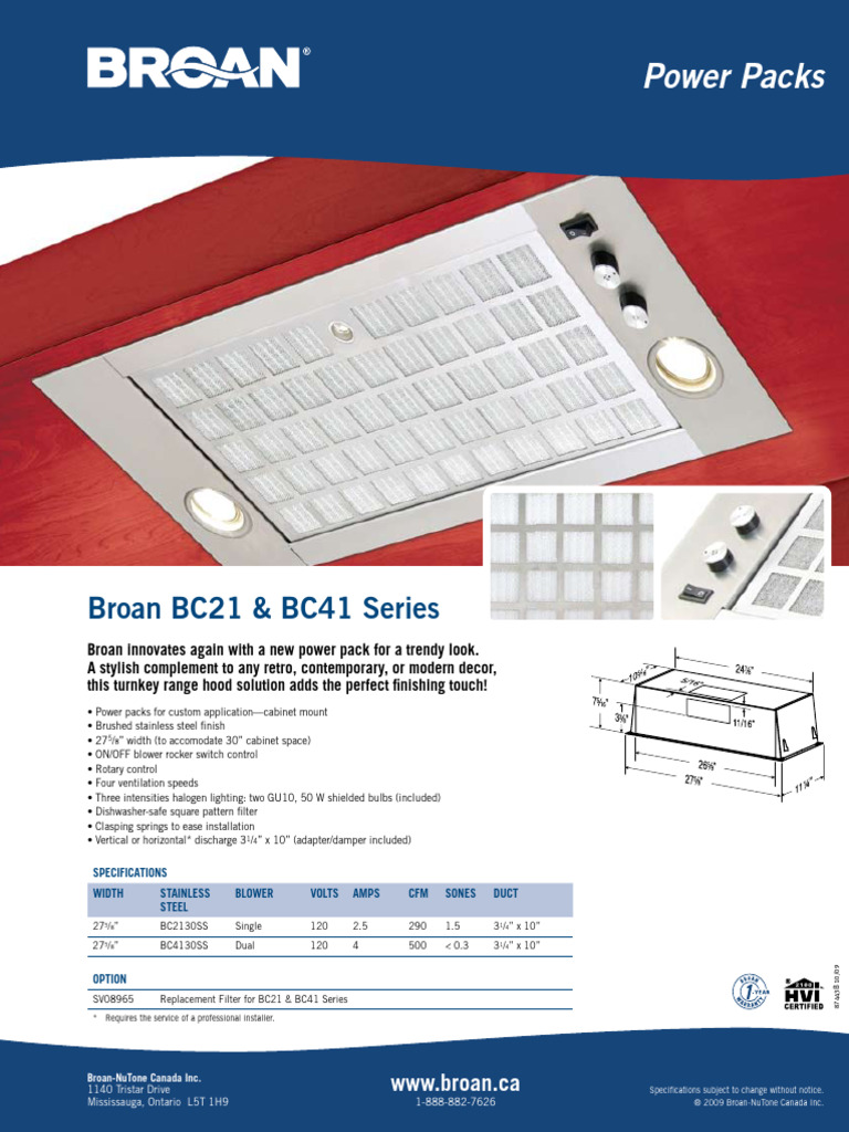 BC4130SS Fiche Technique Canada | PDF