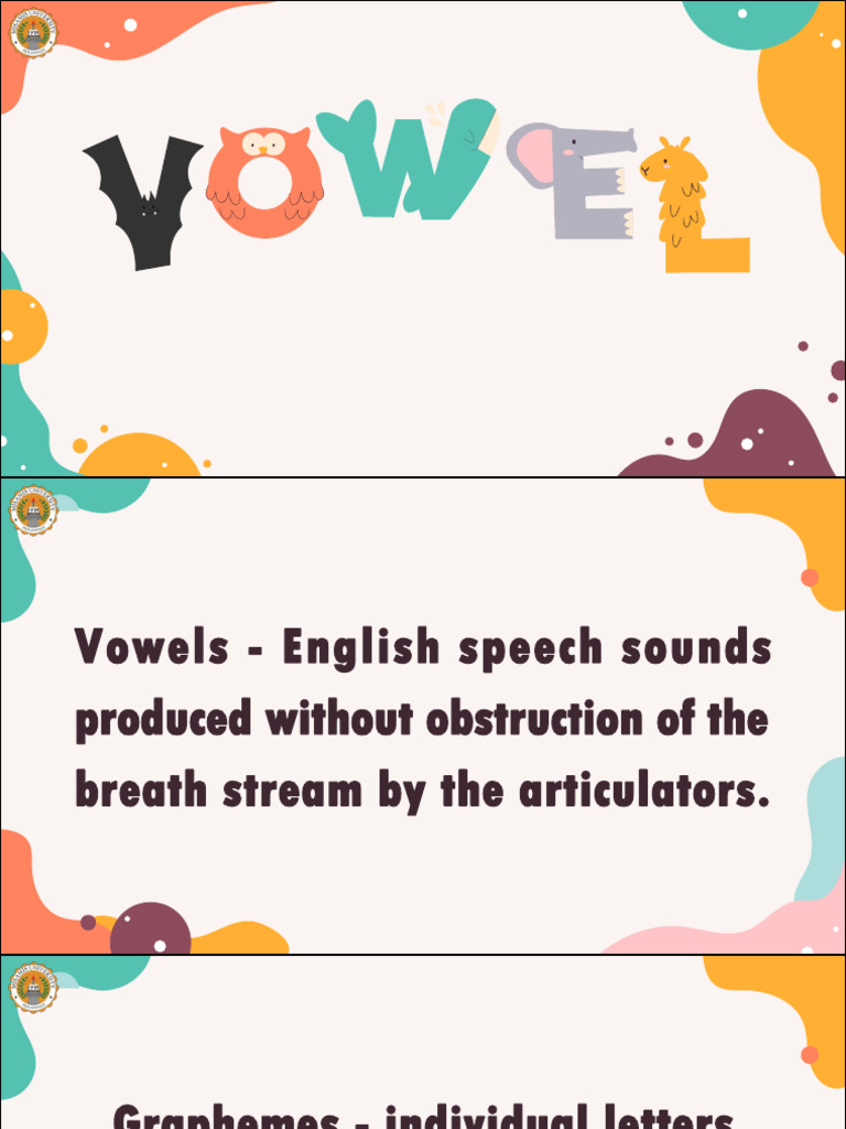Speech 1 Prelim Vowel Sounds | PDF