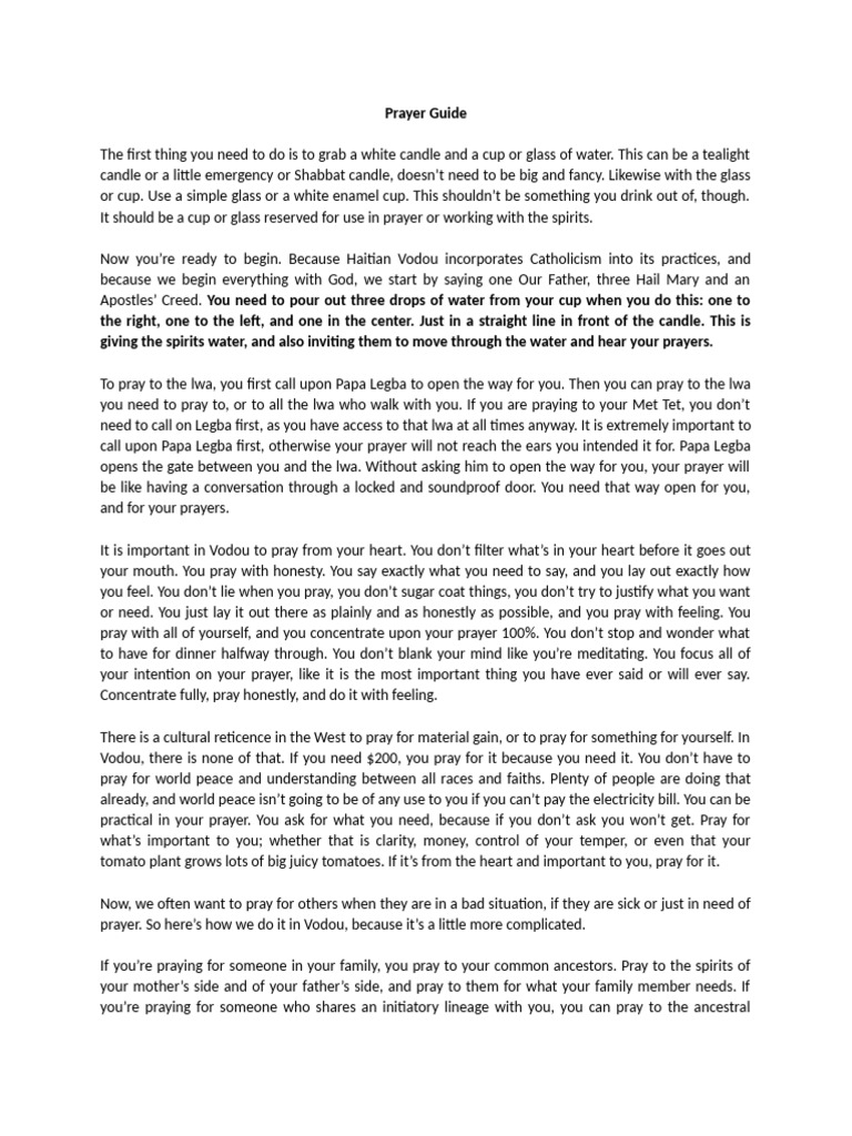 Prayer Guide | PDF