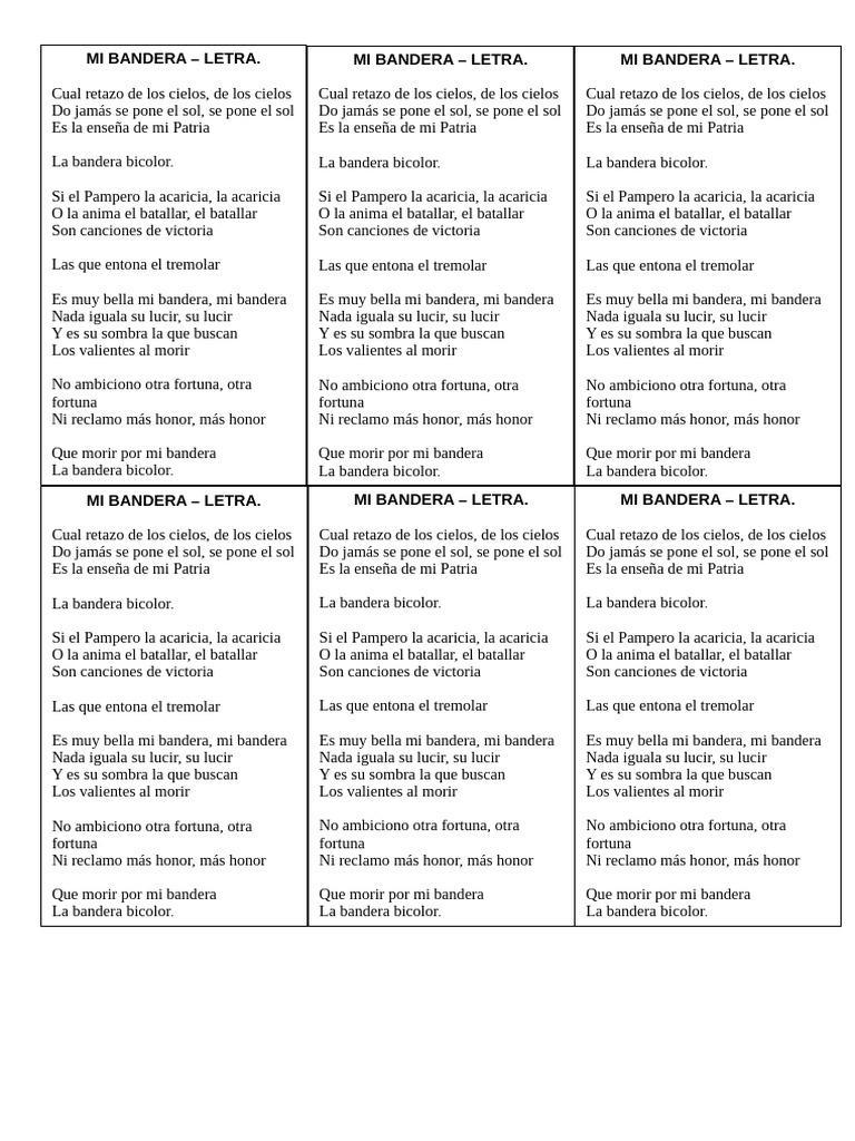 Mi Bandera | PDF