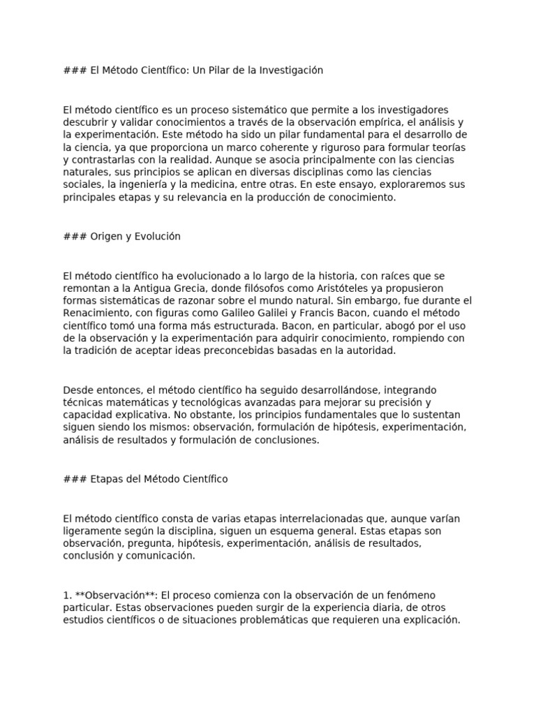 El Método Científico | PDF