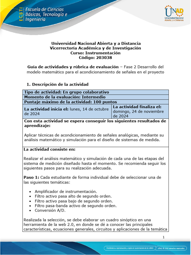 Guia de Actividades y Rúbrica de Evaluación - Unidad 2 - Fase 2 ...