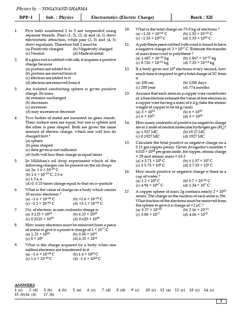 DPP-1 and 1' (Electric Charge) | PDF
