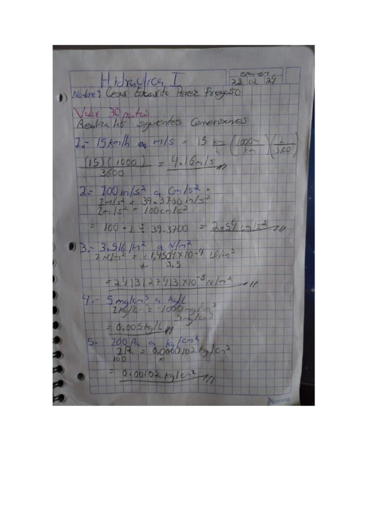 Examen 1 Cepf Hidraulica1 | PDF