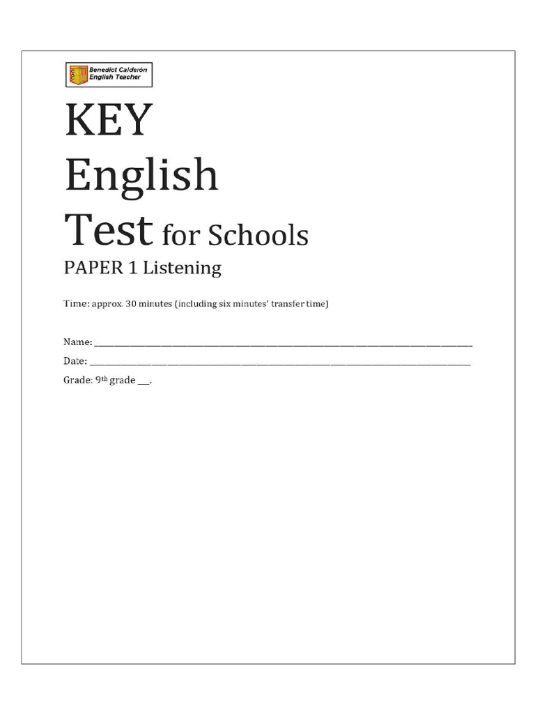 KET Listening Cover - Page-0001 | PDF