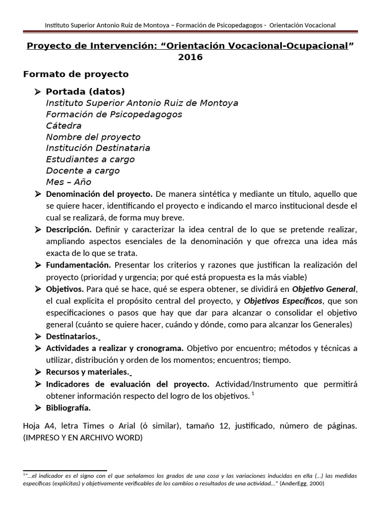 Formato Proyecto | PDF