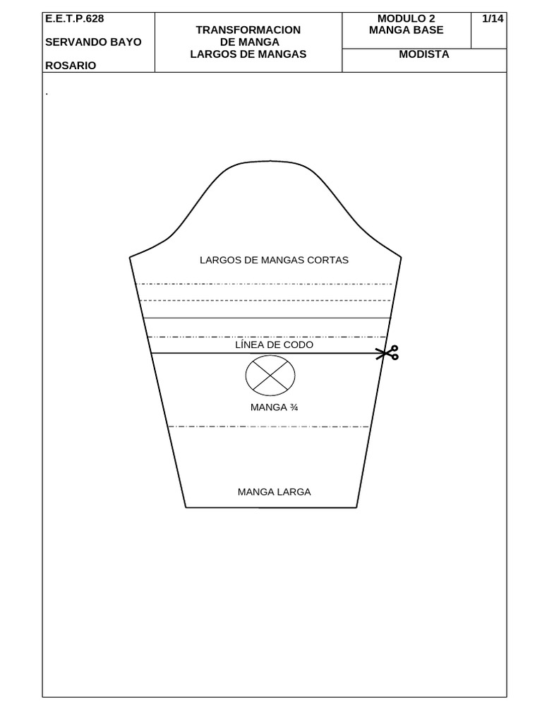 Transformacion Manga Base Damas Modista | PDF