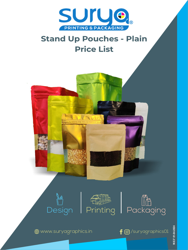 Standy Pouches List - 01 04 2024 | PDF