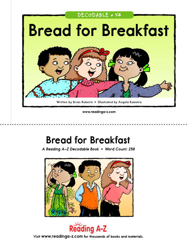 Decodable Book: Bread for Breakfast | PDF | Linguistics