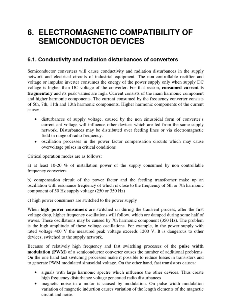 Electromagnetic Compatibility of Semiconductor Devices: 6.1 ...