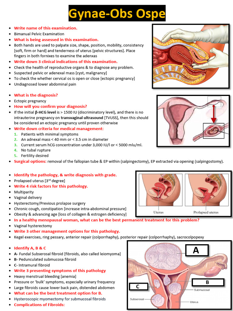 Ospe Gynae Obs | PDF