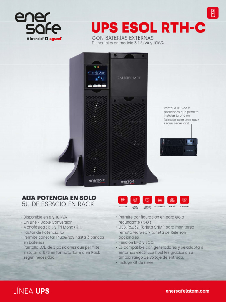 UPS ESOL RTH C 6 10kVA 1 | PDF | Electronics | Computer Standards