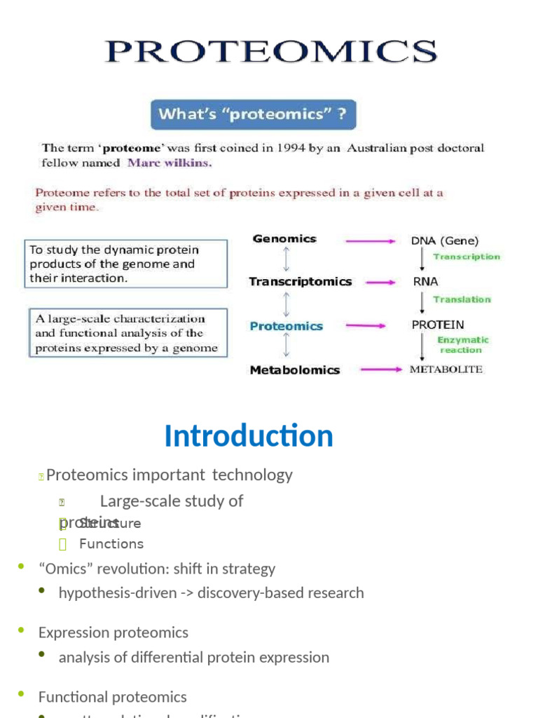 Proteomics Lecture 1 | PDF