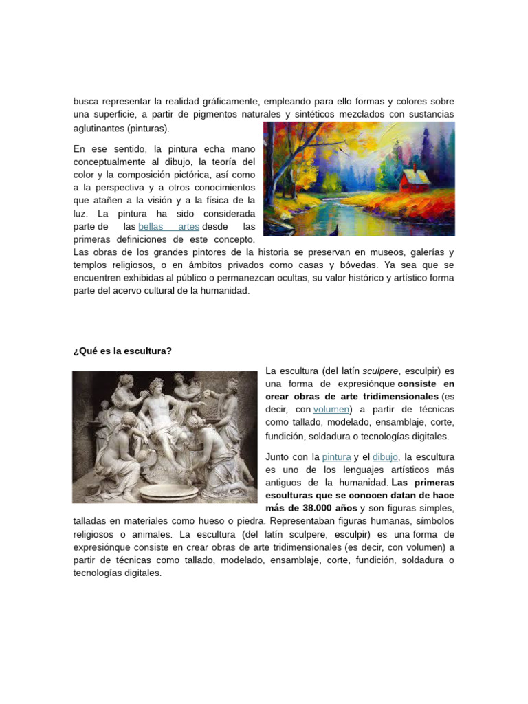 Pintura Escultura Dibujo | PDF