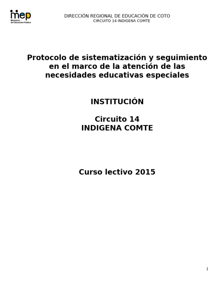 Protocolo Atención Nee | PDF