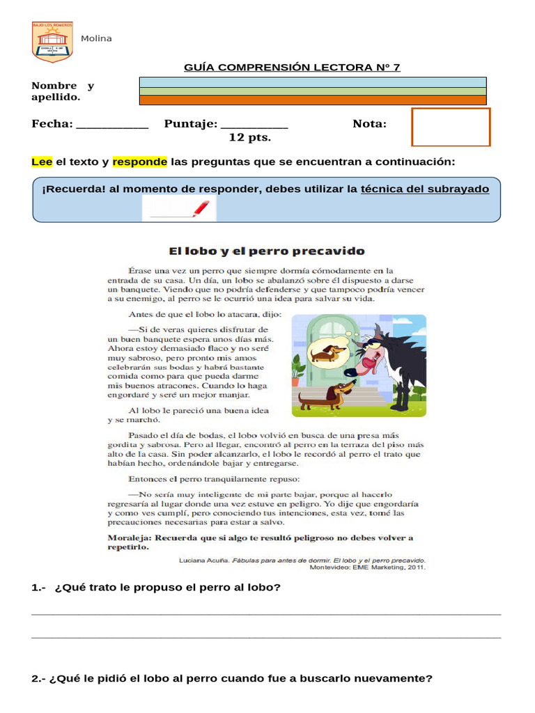 Comprensión Lectora 7 | PDF | Juegos y actividades