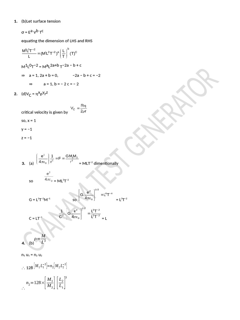 Unit And Dimentions Sol Pdf