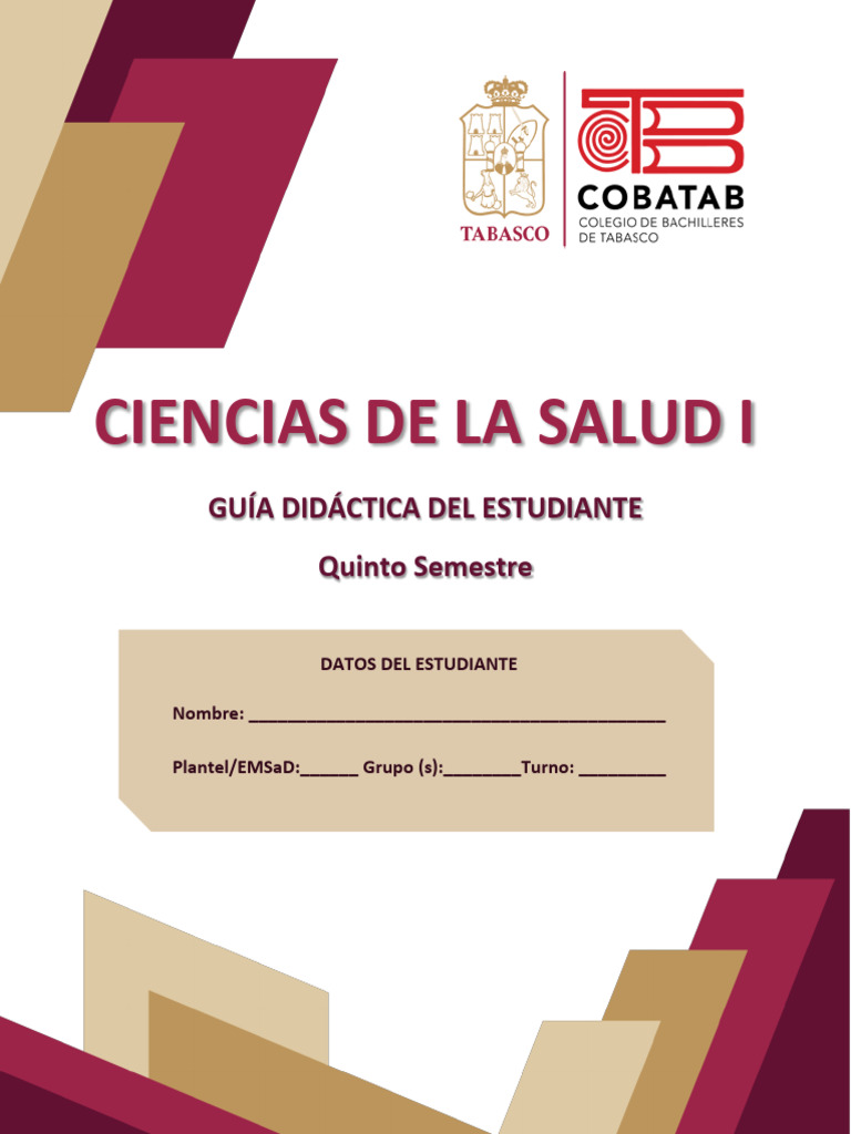 Quinto Semestre. - Guía Didáctica Del Estudiante. - Ciencias de La Salud I | PDF