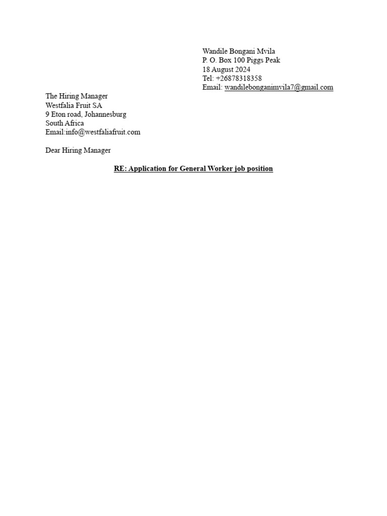 General Worker | PDF