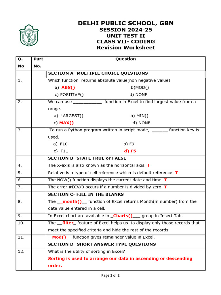 2024-08-29 090847-UT II G-7 CODING-2024-25 Rev WS-ANSKEY-66cff3d7e63ba ...