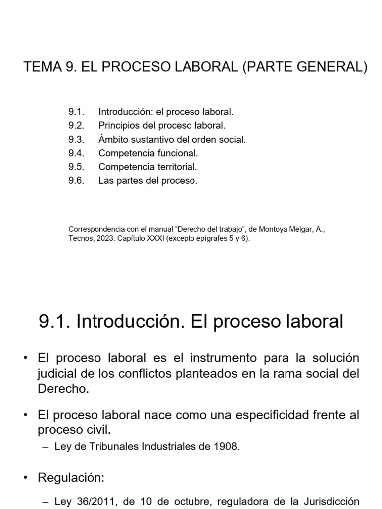 Esquemas Tema 9 Procesal | PDF