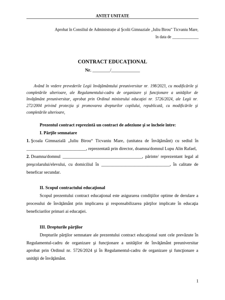 Contract Educational | PDF