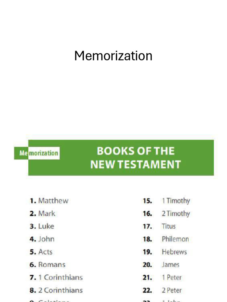 Memorization | PDF