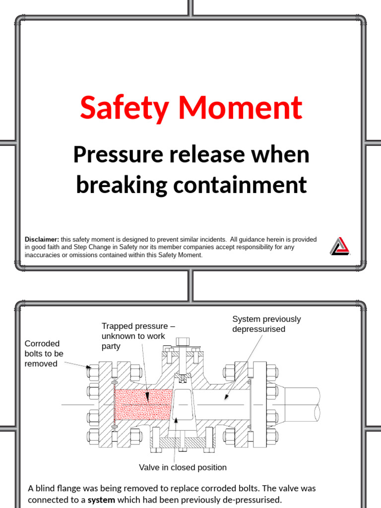 Safety Moment Pressure Release When Breaking Containment | PDF