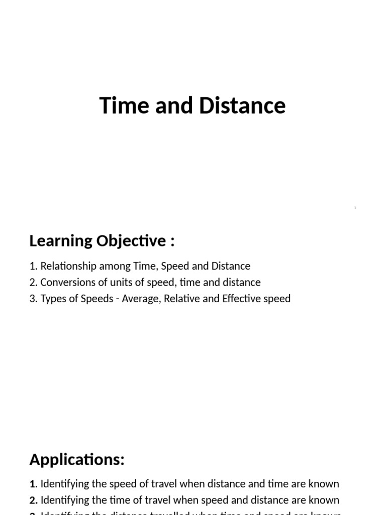 Time and Distance | PDF