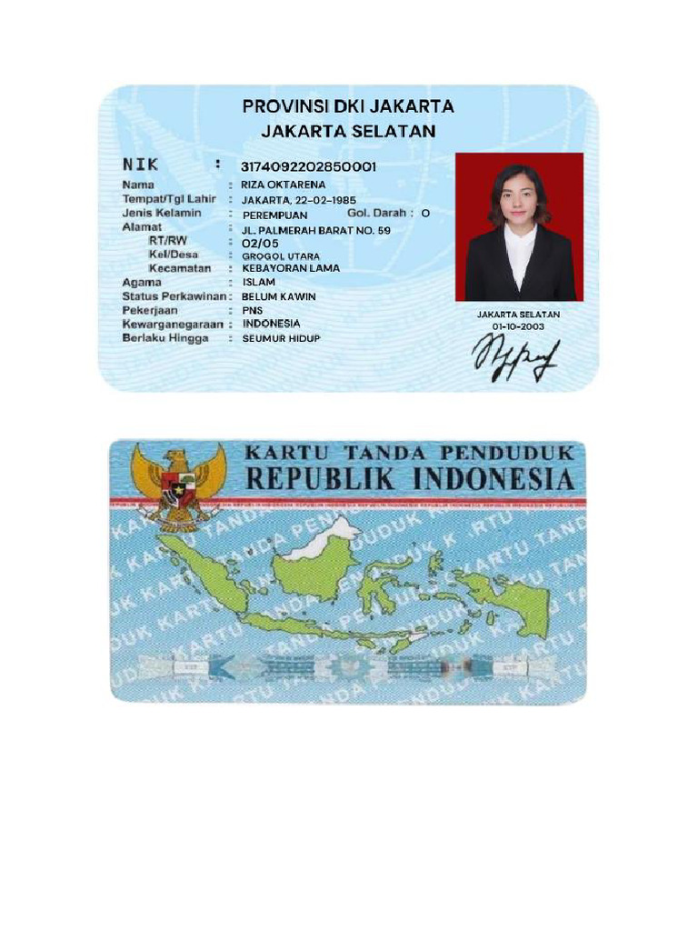 KTP RIZA OKTARENA | PDF