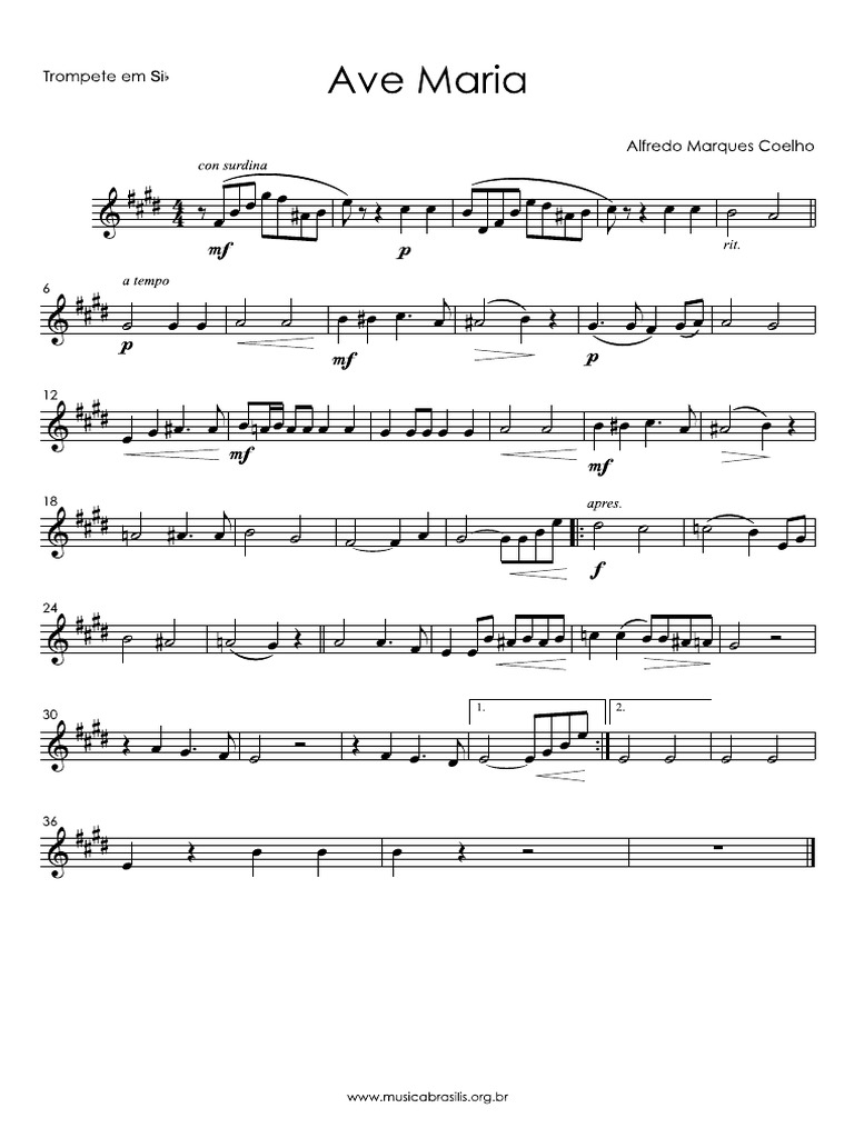 Partitura Ave Maria | PDF