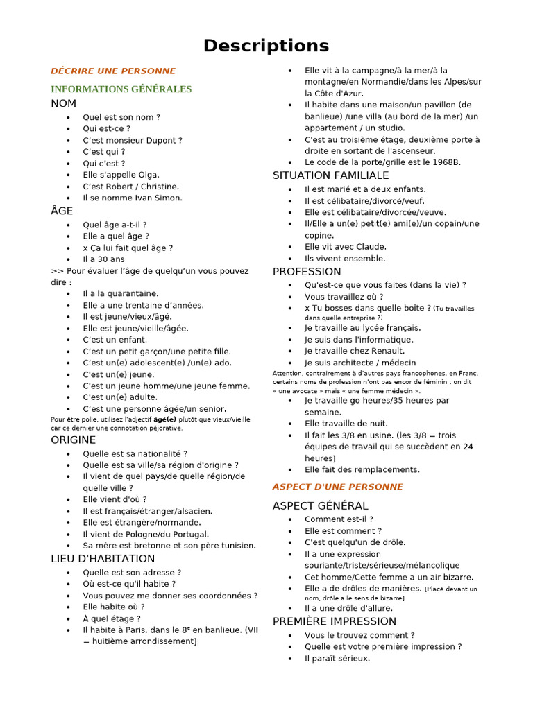 Descriptions | PDF