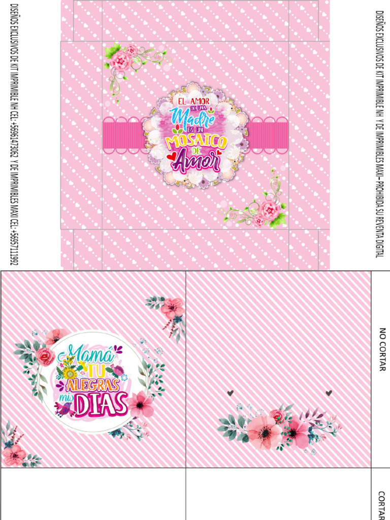 Caja Mama 14x14 Ppt Kit Imprimible Pdf