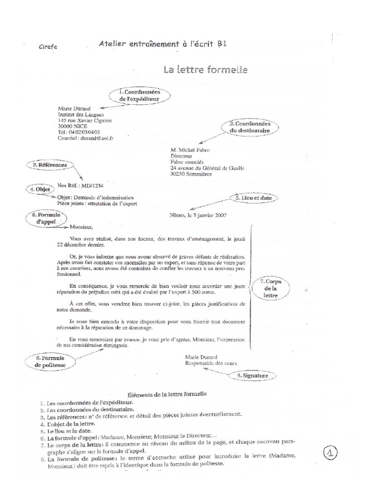 Lettre Formelle | PDF