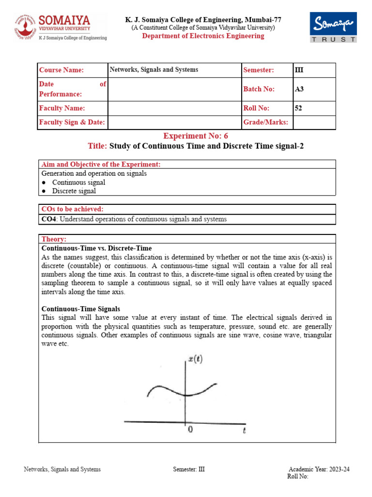 Shivansh NSS Experiment 6 2024-2025 | PDF