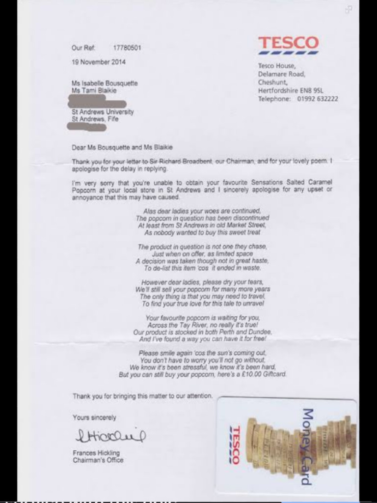 Tesco Employment Letter Uk | PDF