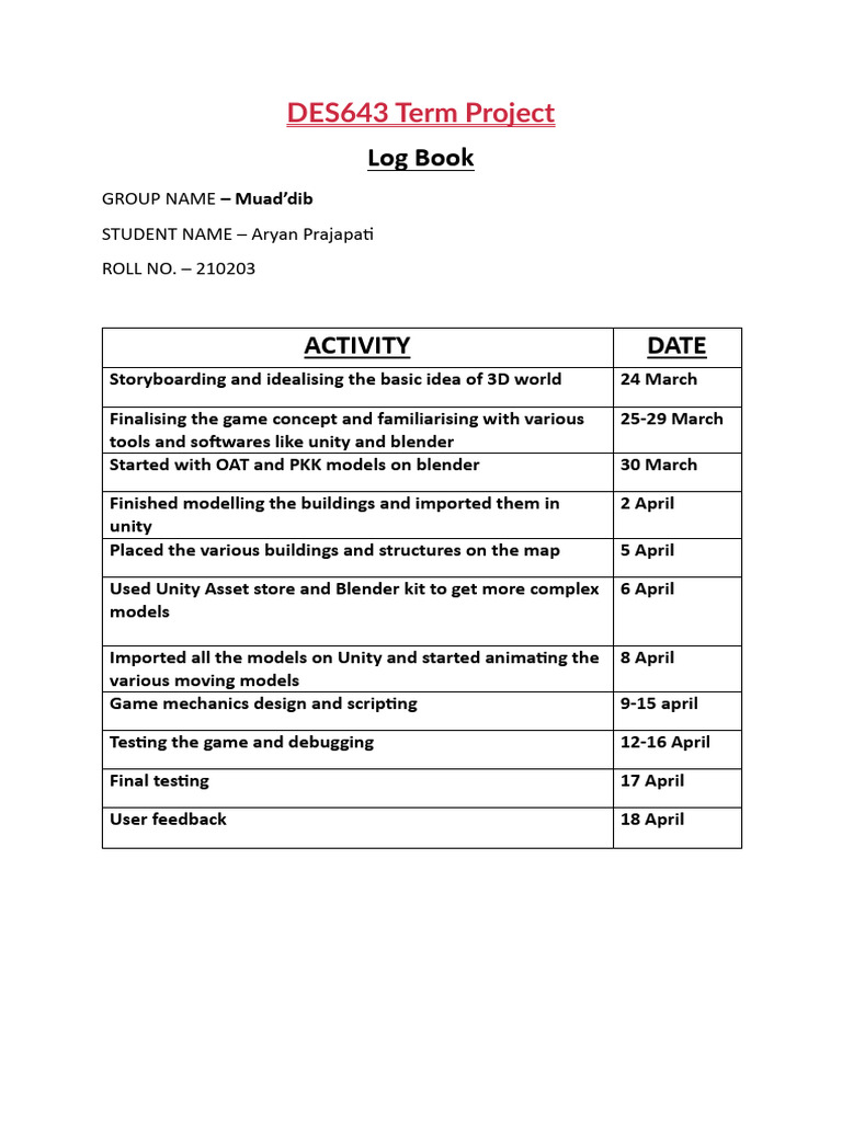 Logbook DEsign For AR and VR | PDF | Computers