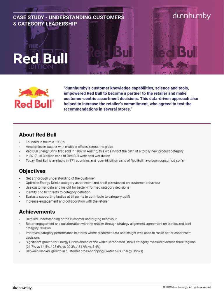 Dunnhumby Case Study RedBull | PDF