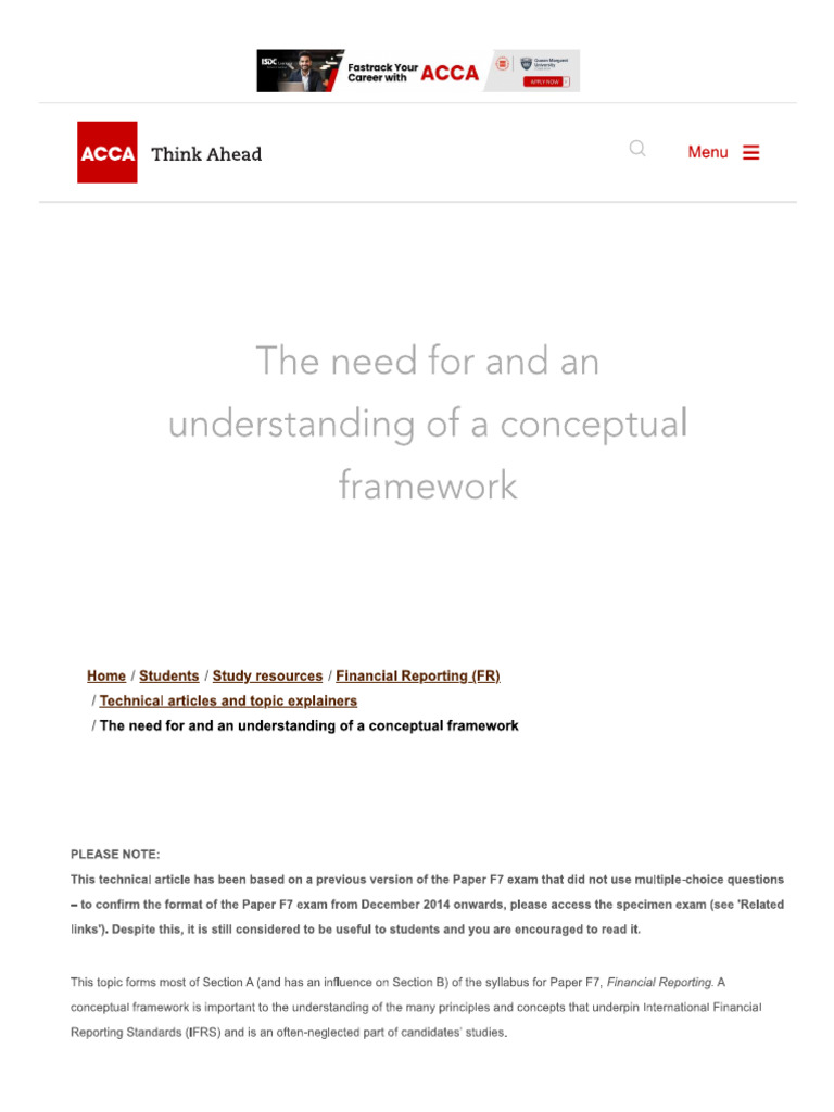 Conceptual Framework _Financial Reporting | PDF