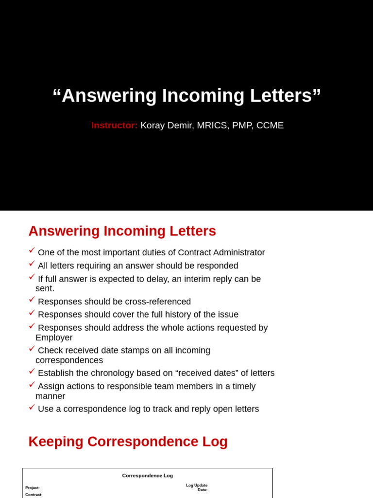 Answering Incoming Letters | PDF | Career & Growth | Computers