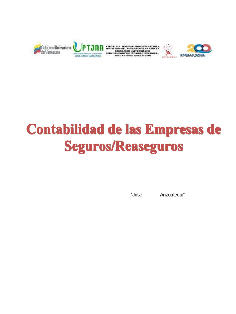 Contabilidad de Las Empresas de Seguros y Reaseguros | PDF