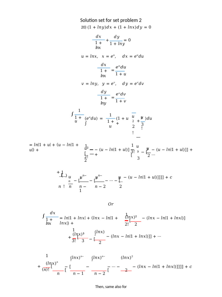 Differential Equation Sample Problems | PDF