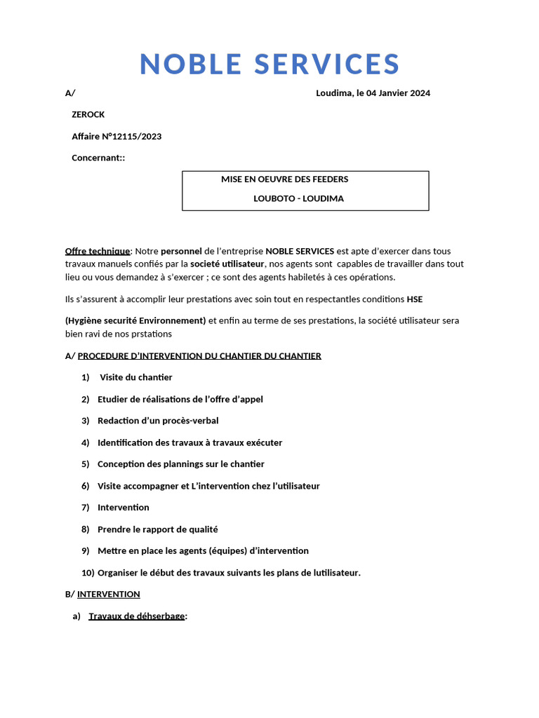 Offre Technique | PDF