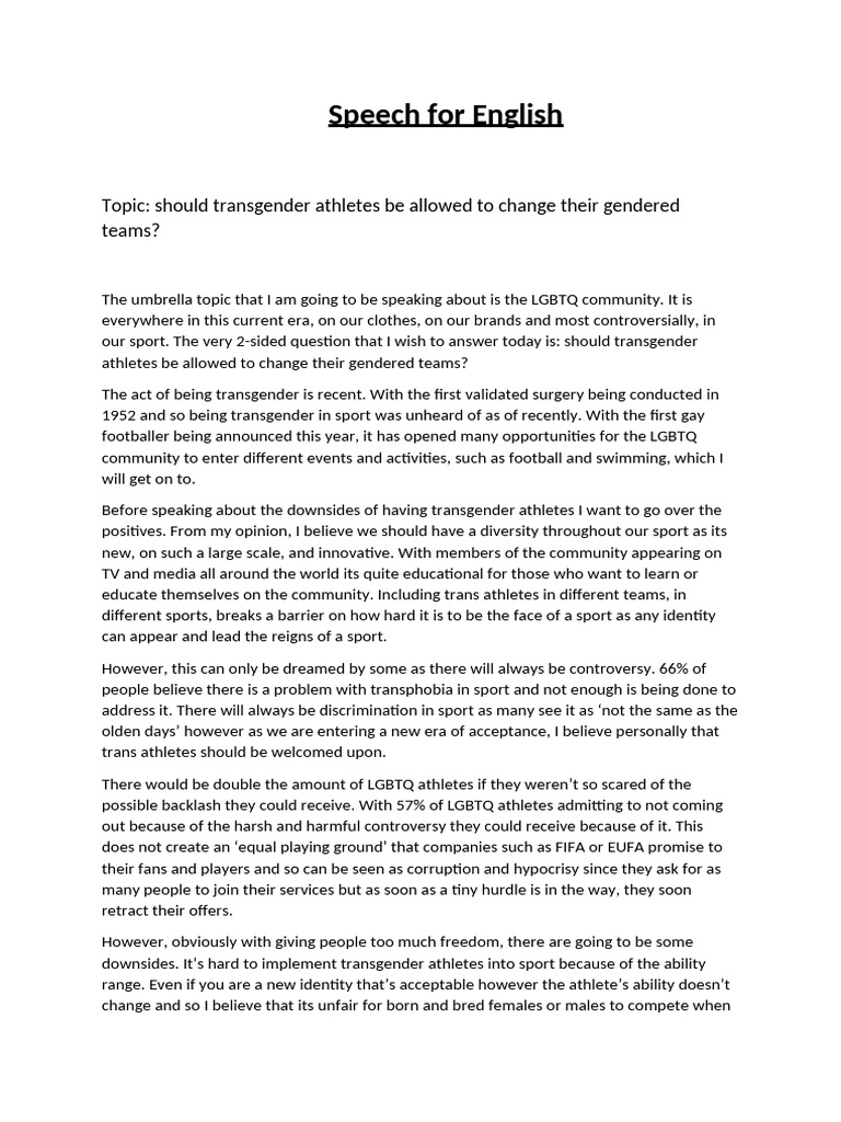 speech english | PDF