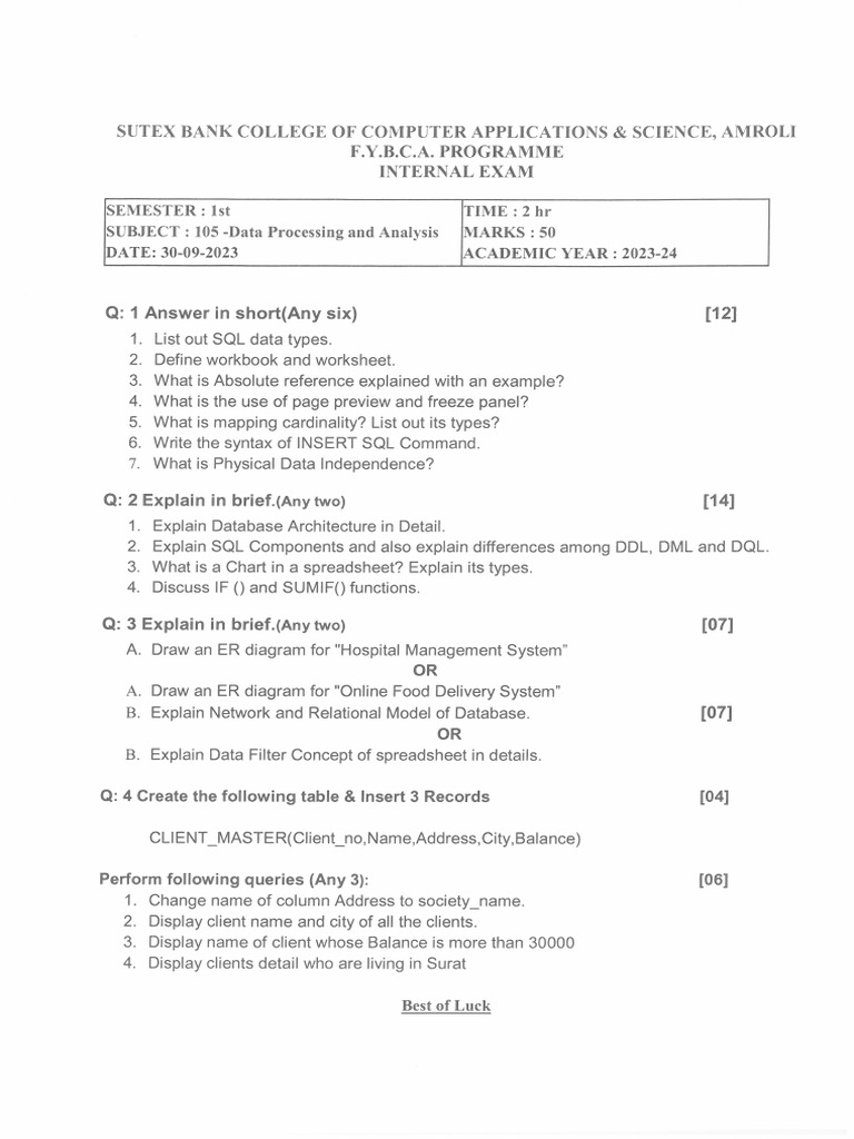 105-Data Manupulation and Analysis | PDF