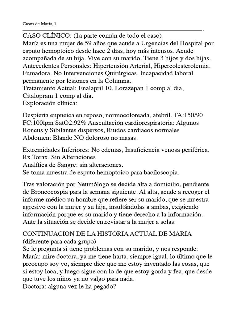 Caso Maria 1 | PDF