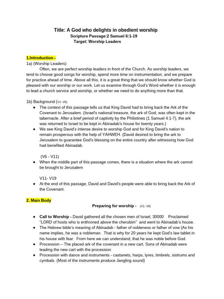 Sermon Outline - Jovaniop (P | PDF