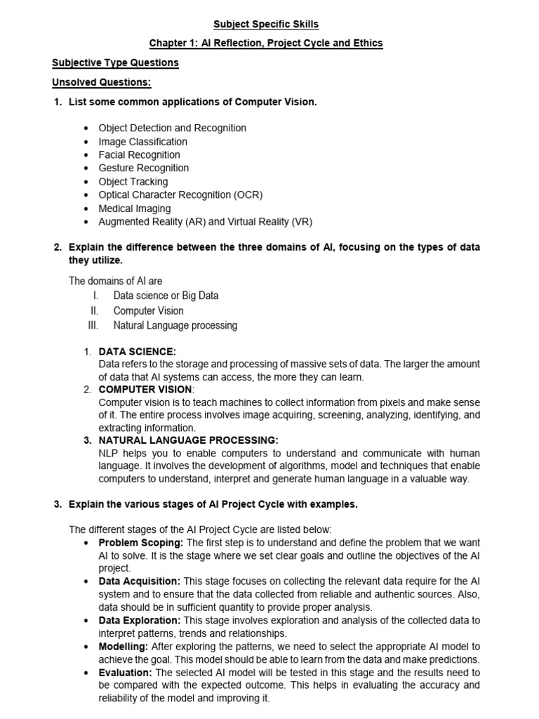 AI CHAPTER-1 Notes | PDF