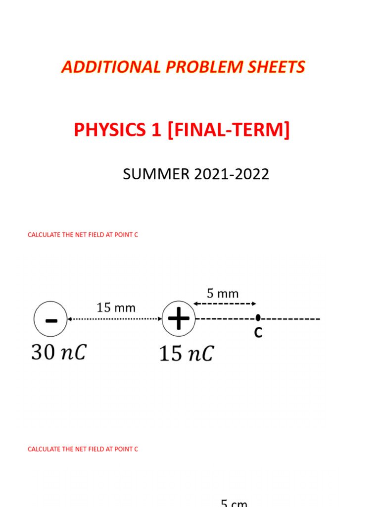 Additional Problem Sheets - Final - Summer 22 | PDF | Technology & Engineering
